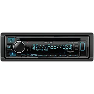 KENWOOD KDC-BT382U CD Car Stereo Receiver with Bluetooth, AM/FM Radio, Variable Color Display, Front High Power USB, Alexa Built in, and SiriusXM Ready