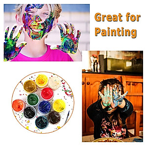 20 Pcs 2oz Plastic Cosmetic Container,Round Clear Pot Jars with White Lids,Empty Cosmetic Jar for Travel Storage,Lotion,Cream,Jewelry,Powder,Eye Shadow,Painting,DIY Crafts