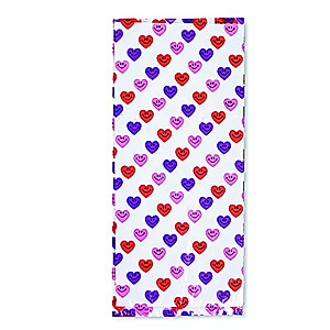 Fun Express Valentine Cello Bag Assortment (60 pieces) Valentine's Day Party Supplies, Cellophane Bags, Classroom Party Supplies