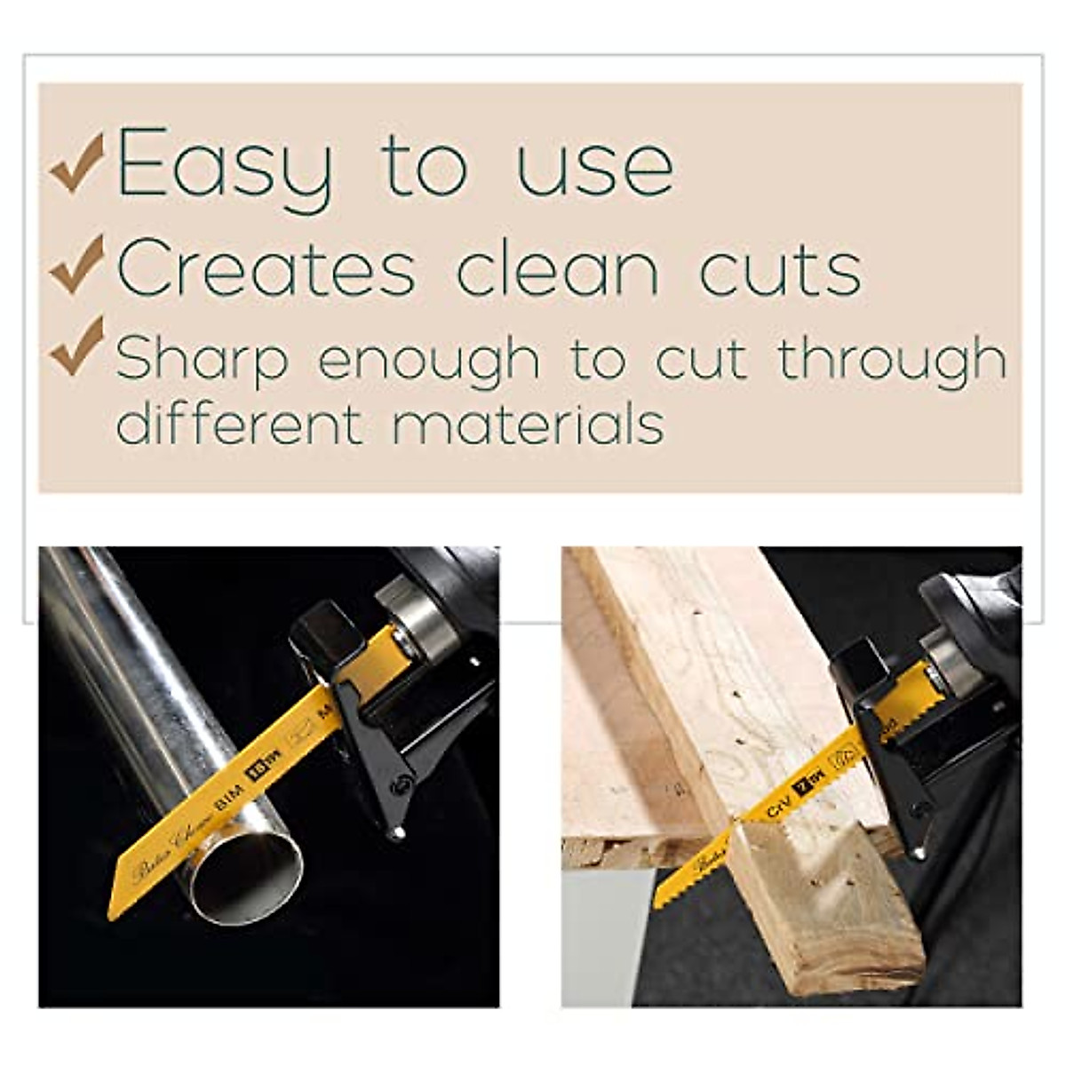 Bates- Reciprocating Saw Blades, Saw Blades, 8 Pack, Saw Blade Set, Saw Blades Metal, Saw Blades Wood, Metal Saw Blades, Reciprocating Saw Blades Metal, Reciprocating Saw Blades Wood, Sawsall