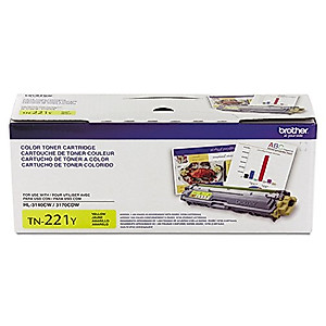 Brother Tn221y Tn221y Toner, Yellow