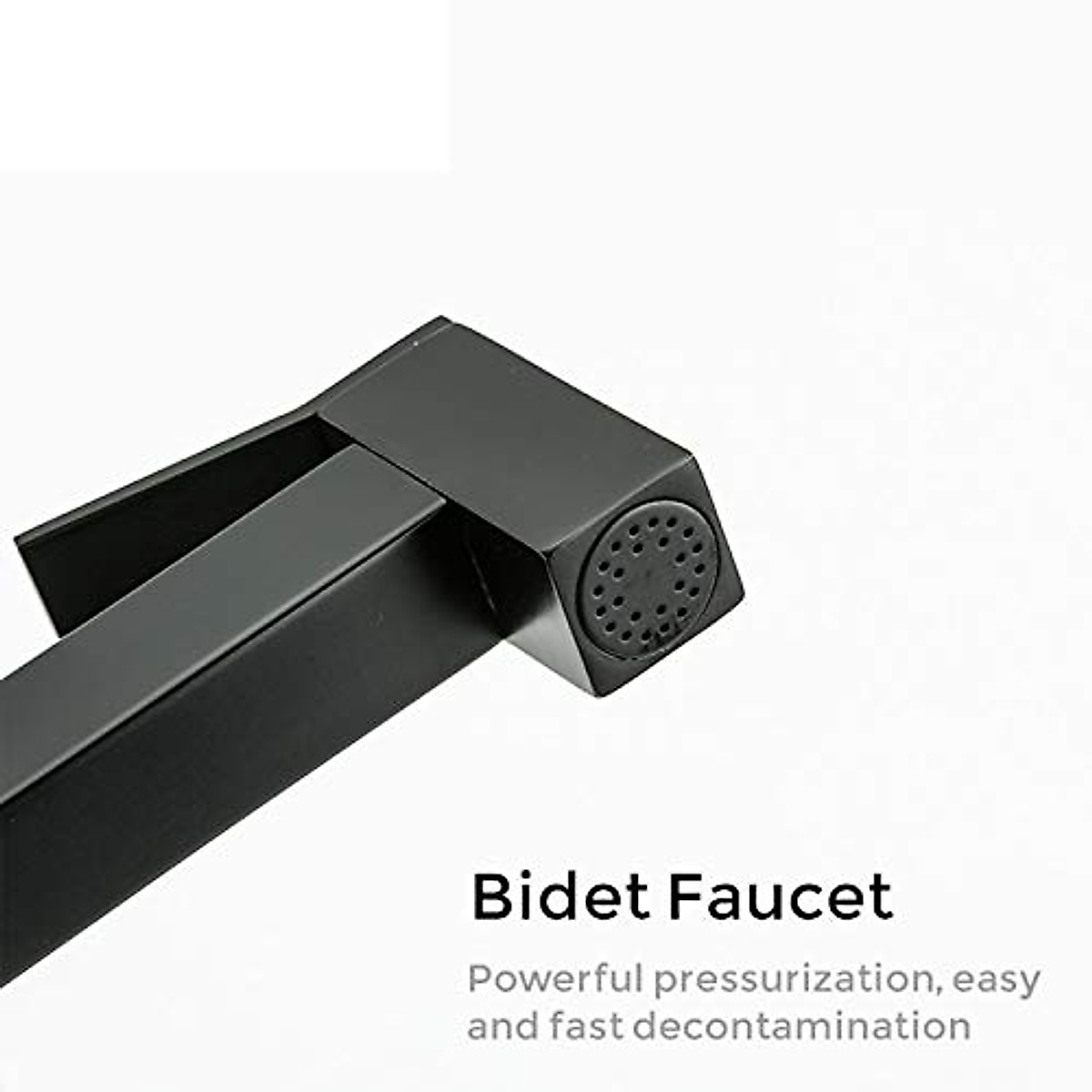 MINJING Hand Held Toilet Bidet Sprayer Black, Brass Single Handle Wall Mount Bidet Faucet, Hot Cold Water Bidet Sprayer for Toilet, Cloth Diaper Sprayer