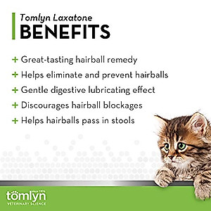 Tomlyn Laxatone Hairball Remedy Gel for Cats - Catnip Flavor (2 Pack)