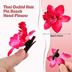 Canlierr 20 Pcs Women's Bohemian Orchid Flower Hair Clips - Multicolor Alligator and Big Double Hair Pins (Modern Colors, Stylish Style)