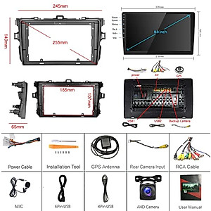 2G 32G Android 11 Car Radio for Toyota Corolla 2009-2013 with Carplay Android Auto, 9'' Touch Screen Car Stereo Bluetooth Navigation Media Player GPS Hi-Fi WiFi FM Rear Camera