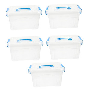 FONDOTIN 5pcs Box Portable Storage Box Storage Containers for Organizing Storage Boxes with Lids Organizing Containers Plastic Storage Bins Portable Storage Case Bracket Product Abs Office