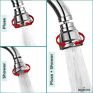 Kitchen Faucet Head Replacement,Faucet Sprayer Attachment for Kitchen Sink,Kitchen Tap Head Rotatable,Anti-Splash Kitchen Faucet Nozzle Head,Water Saving Faucet Aerator for Sink (Brushed Nickel)