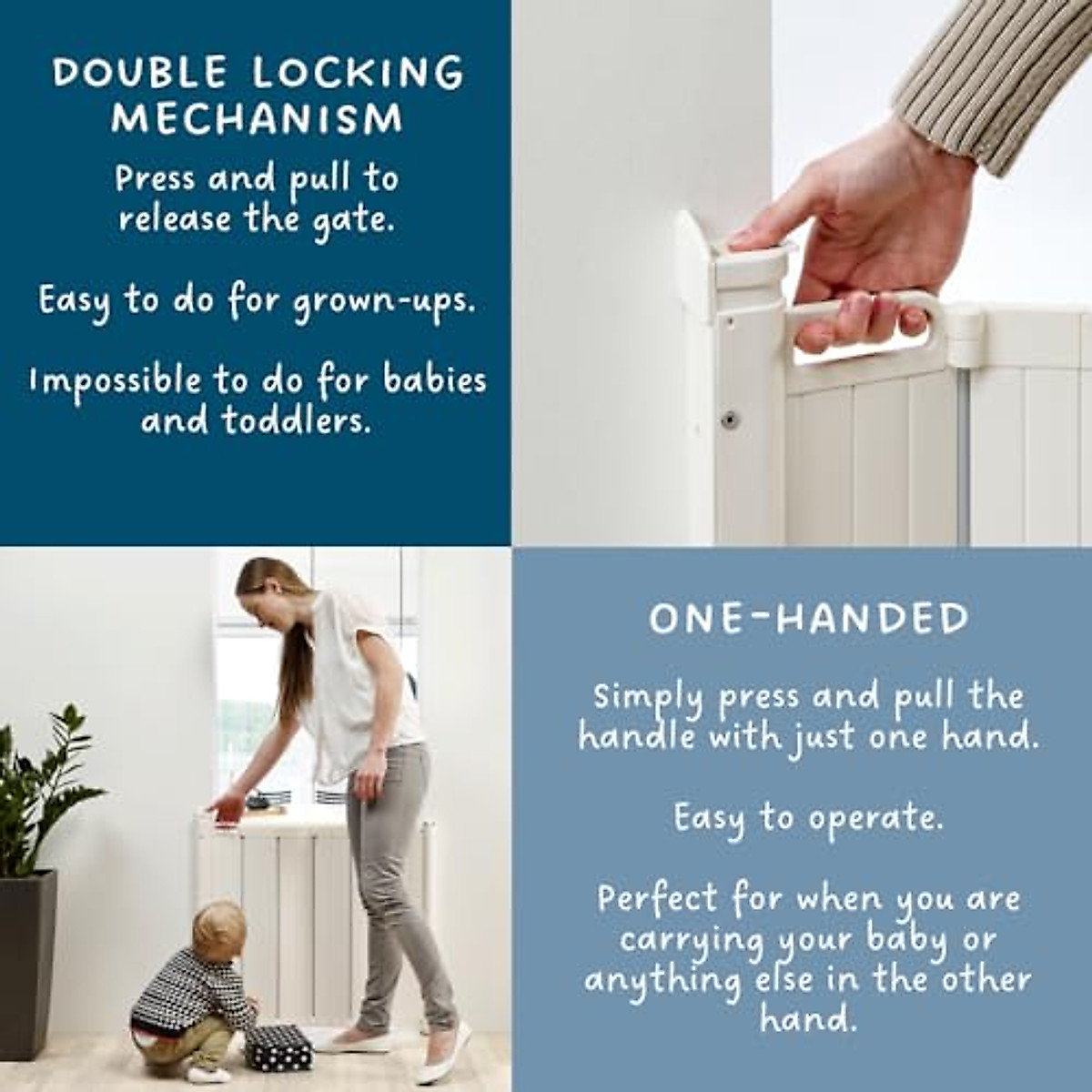 BabyDan Guard Me Retractable Safety Gate Extra Wide 25-44.6" - White