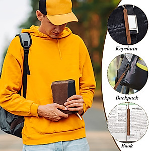 20 Pieces Christian Gifts Bible Bookmark Inspirational Book Markers Religious Gifts Christian Leather Bookmark Scripture Church Supplies Christmas Reading Reward, 20 Styles (Brown)