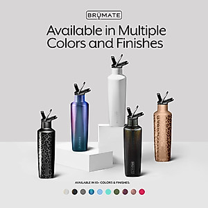 BrüMate ReHydration - 100% Leakproof 25oz Insulated Water Bottle with Straw - Stainless Steel Water Canteen (Dark Aura)