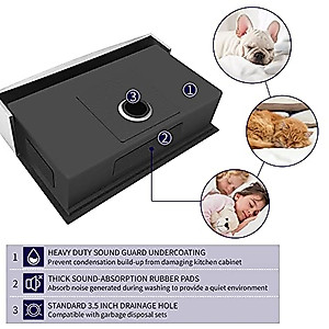 CELAENO 33-inch Farmhouse Kitchen Sink,Single Bowl Stainless Steel Workstation Kitchen Sink 18 Gauge, Deep Handmade R10 Radius All in One Kitchen Sink