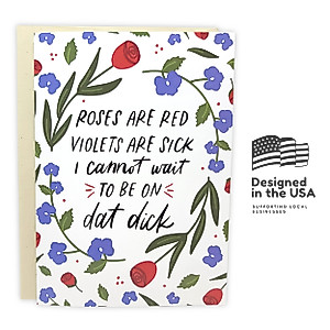 Sleazy Greetings Funny Valentine's Day Card For Boyfriend | I Cannot Wait To Be On Dat | Naughty Birthday Card For Men | Funny Anniversary Cards For Husband