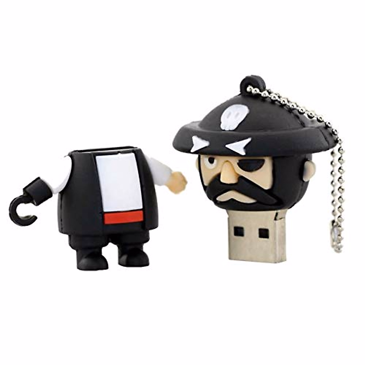 2.0 Captain Hook Pirate 16GB USB External Hard Drive Flash Thumb Drive Storage Device Cute Novelty Memory Stick U Disk Cartoon