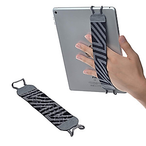 TFY Security Hand Strap Holder with Silicon for Tablets, Compatible with iPad Pro 9.7 Inch, Pro 11 Inch, iPad 9th Gen, iPad Mini 6, iPad Air 5, Samsung Galaxy Tab & Note and More -Gray (ONE Piece)