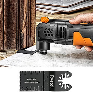 5 Wood Oscillating Tool Saw Blades, Professional Universal Multitool Blades Kit, 1-3/8-Inch Multitool Quick Release Blades Compatible with Dewalt Dremel Porter Cable Fein Worx Makita