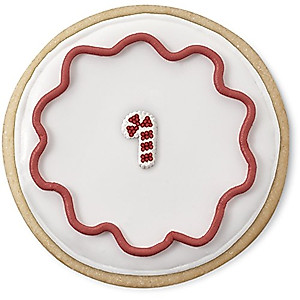 Wilton Mini Candy Cane Edible Cupcake Toppers, red, green