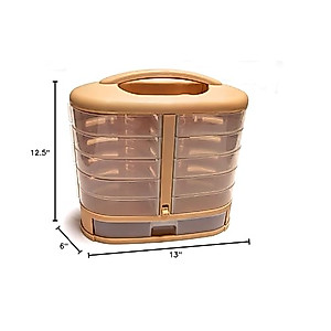 Eleven Translucent Drawer Portable and Sturdy Storage and Organization Cabinet/Box, for Home, Office or Sewing Room. Use for Arts, Crafts, Hobby, Beads, Notions, Crayons, Batteries, and Small Parts.