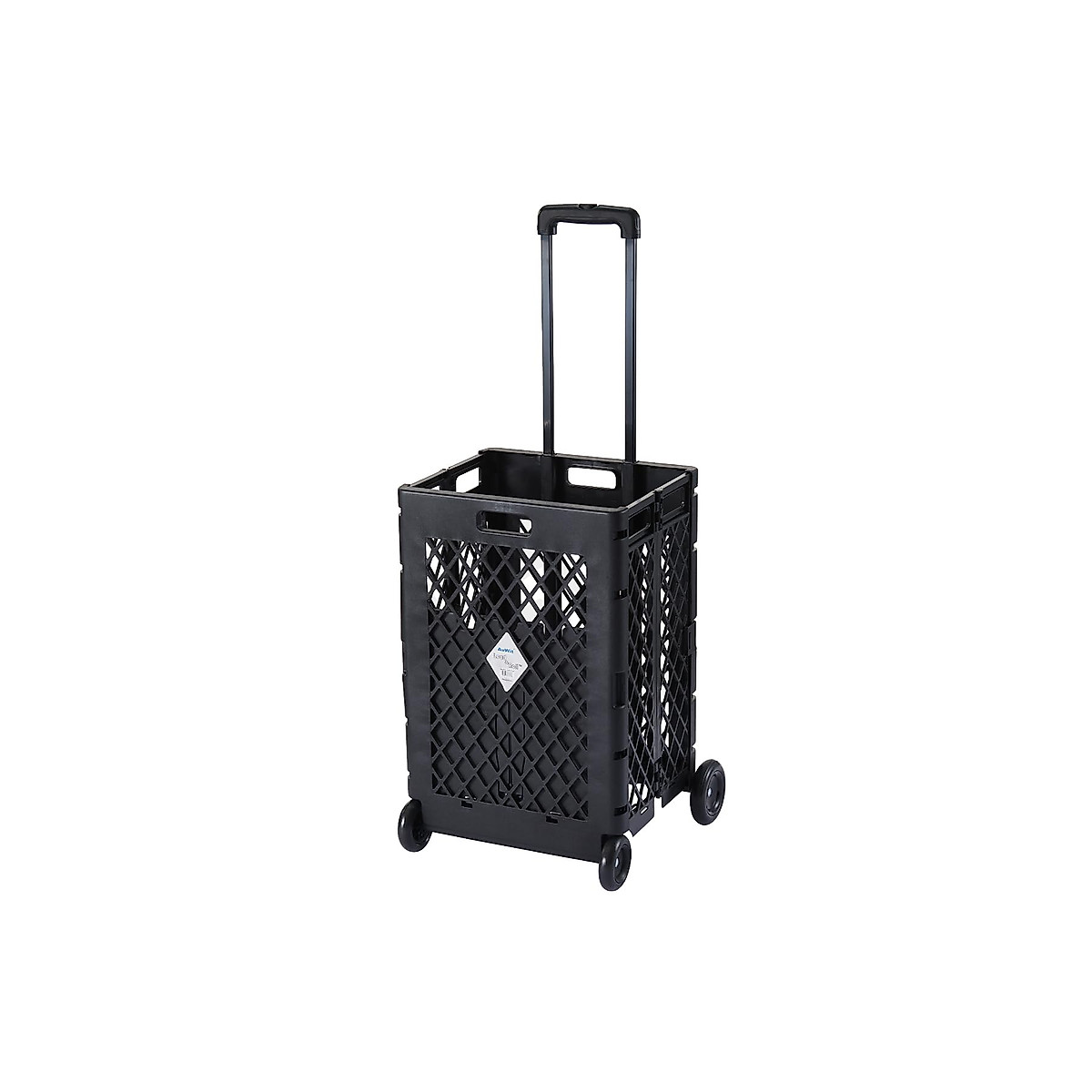 Foldable Portable Shopping Cart with Wheels -Rolling Utility Cart/Folding Dolly - 55/80Lbs Capacity-Large