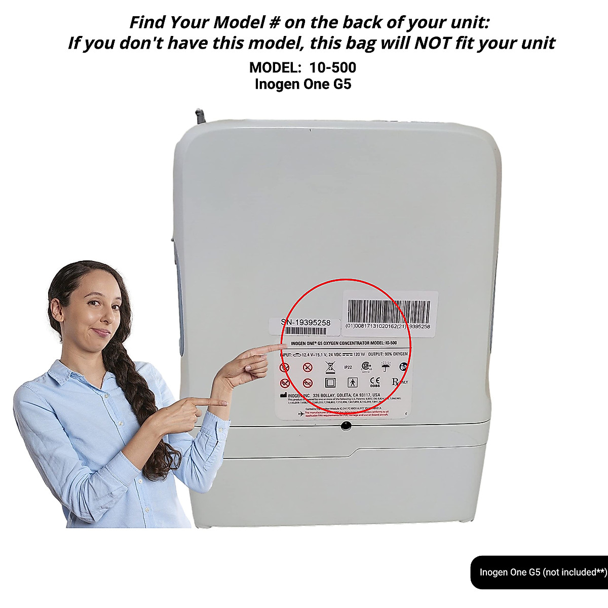 o2totes Inogen one G5 Backpack for Carrying Inogen G5 Accessories/Lightweight, Comfortable for Your Inogen G5 POC