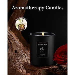 Oud Wood & Rose Scented Candles Gift Set,8oz 55h,Luxury Woody Sandalwood Candles for Home Scented Candles Gift Set,Long-Lasting Soy Candles, Aromatherapy Candles Gift for Women & Men