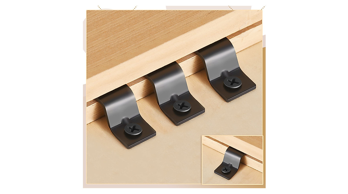 Ferraycle Heavy Duty Z Clips with 100 Screws for Tables
