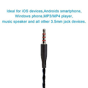 3 Packs Earbud Headphones with Remote & Microphone, findTop in Ear Earphone Brass Sound Noise Isolating Tangle Free for iOS and Android Smart Phones, Laptops