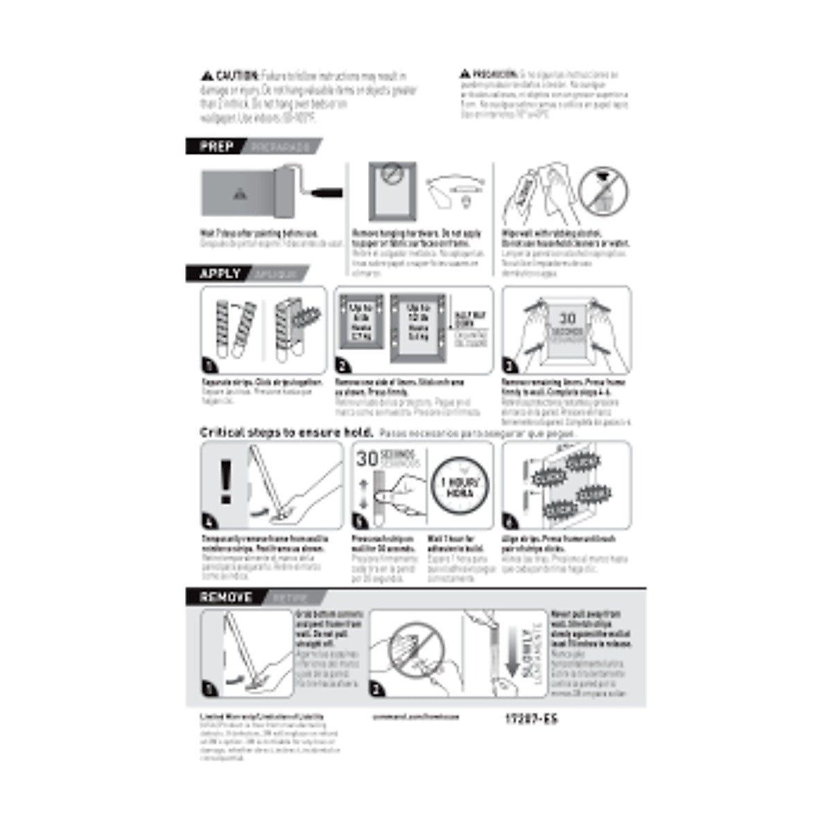 Command 17207-12ES Hanging Strips, 0, 12 Count