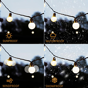 YIZCO G40 Low Wattage LED Light Bulbs 1.5w Equivalent to 15 Watt E26 Base Light Bulb G14 Frosted Small Light Bulbs Warm White 2 Pack