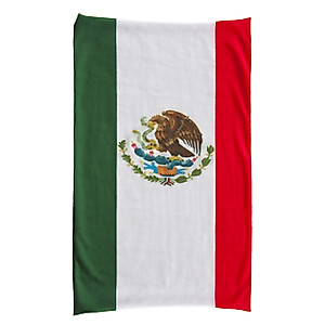 International Tie Mexico Flag Bandana – Face Mask: Soft & Breathable Material Multi-Functional Neck Gaiter, Balaclava, Sunmask or Headband