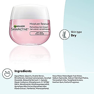 Garnier SkinActive Moisture Rescue Refreshing Gel-Cream for Dry Skin, 1.7 Ounces
