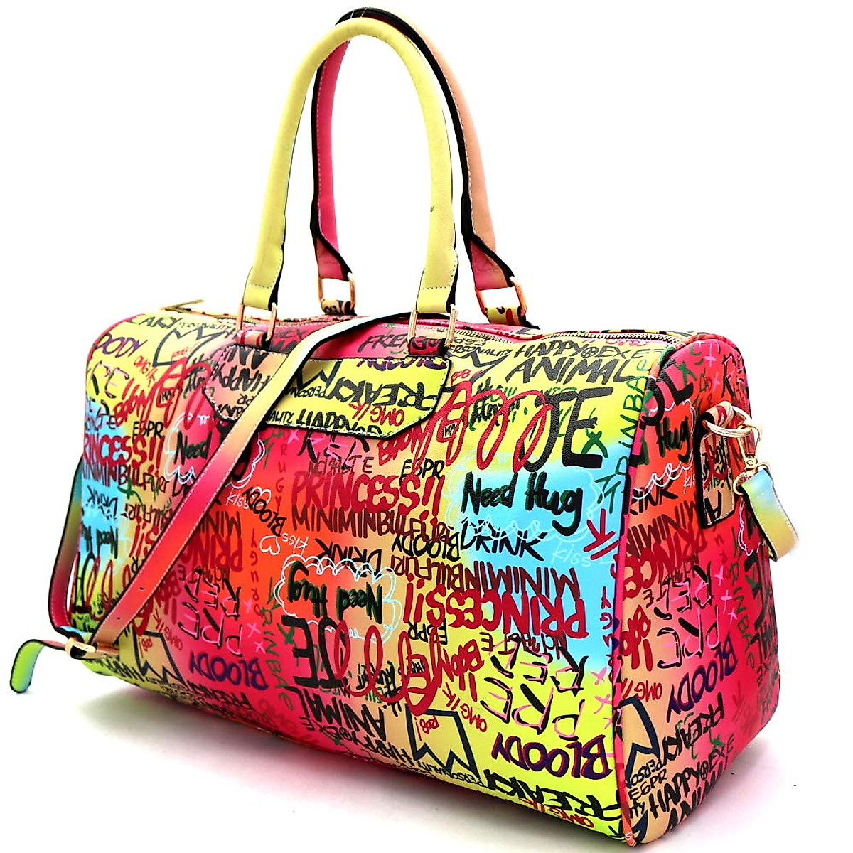 Trendeology Travel Duffel Bag Weekender Graffiti Novelty Tote Handbag