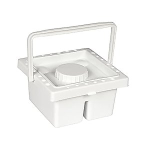 Creative Mark Brush Basin - All in One Unit for Storage, Shaping, Cleaning, and Soaking - 6.5 x 6.5 x 3.5" with Lid