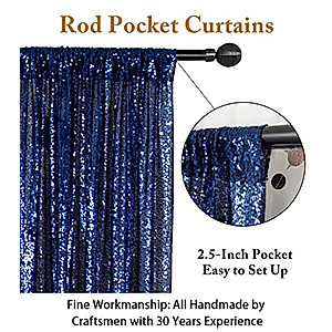 ShinyBeauty PHOTOBOOTH Background Best Choice-4FTx7FT-Sequin backdrops, Sequin Fabric,Wedding backdrops,Rust Backdrop,Sequin Curtains,Photography Backdrop (Buy it Now) (4FTx7FT, Navy Blue)
