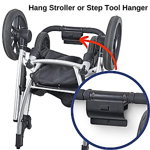 ALWORG Ladder Hook - Black Heavy Duty Ladder Brackets for Garage Wall - Utility Hook for Wall Mount Ladder Storage, Folding Chair - Tool Holder to Organize Garage and Shed