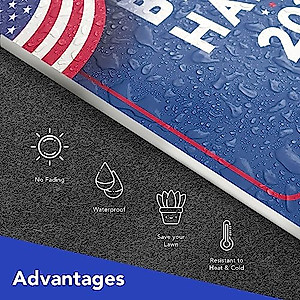 Biden Harris 2024 Yard Sign - 16x12 Coroplast Double Sided Biden for President Yard Sign - Joe Biden Lawn Sign - Biden Harris Sign for Yard, Window