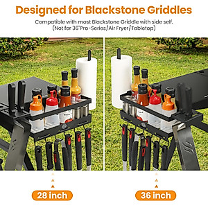 Blackstone Griddle Caddy - Space Saving Grill Accessories Tool Holder, BBQ Accessories Organizer Box for 17"/22"/28"/36" Griddle