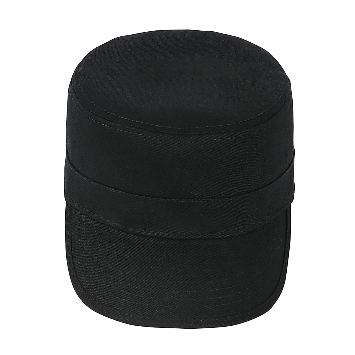 Zylioo Oversize XXL Flat Top Style Army Cap,Breathable Military Hat for Big Heads 22"-24.5",Extra Large Blank Army Hat