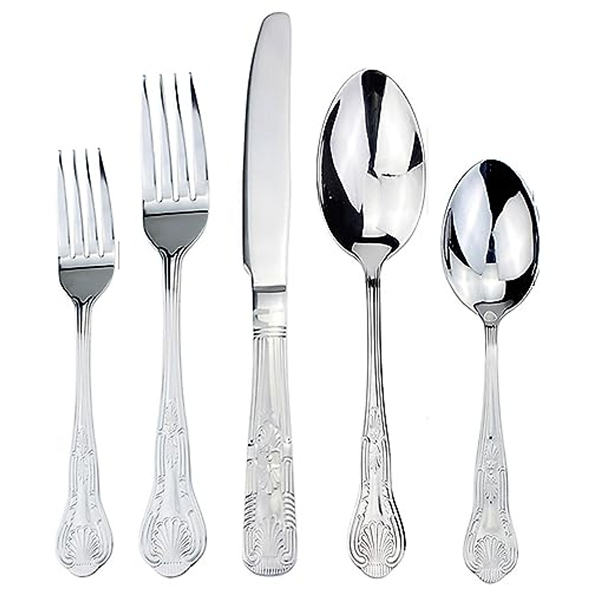 Luxury Silverware Set Cutlery Utensil Flatware Food-Grade 8/10 Stainless Steel Home Restaurant Small Business,Mirror Finish Tableware 20 Piece Service for 4