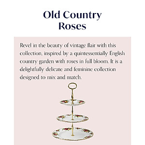 Royal Albert Old Country Roses Three-Tier Cake Stand, 11.5", Multi