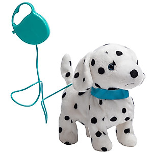 HollyHOME Plush Animated Puppy Husky Puppy Dog Toy Pet with Remote Control Leash Walking, Barking and Waging Tails Electronic Puppy 12 Inches Gifts for Kids