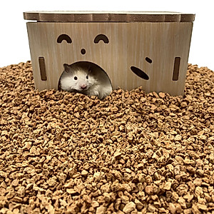 Tfwadmx Hamster Substrate Cork Natural Bedding Litter Mate Habitat Decor for Syrian Hamsters Gerbils Mice Degus Small Animal or Reptiles