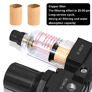 Beduan Semi-Auto Drain Pneumatic Air Filter Pressure Regulator 1/4 Inch NPT dryer compressor kit with Gauge