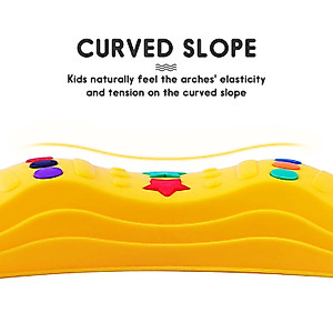 MOCUTEEN Kids Balance Beam Toddler Stepping Stones Max Load 220LBS 12 PCS Non-Slip Textured Surface & Rubber Pads Bottom Promote Agility Coordination Five Star Pattern