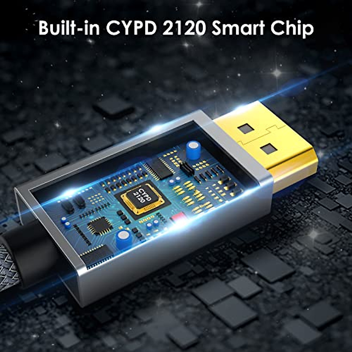 Dbilida VESA Certified 8K USB C to DisplayPort 1.4 Cable 6.6 ft, Support 8K@60Hz, 4K@240Hz 165Hz, 2K@240Hz, [Thunderbolt 4/3 Compatible] 32.4Gbps for iPhone 15/Plus/Pro/Pro Max, MacBook Pro M1 M2,etc