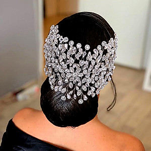 GAODESI Wedding Headband Bridal Hair Pieces Rhinestone Hair Accessories for Brides