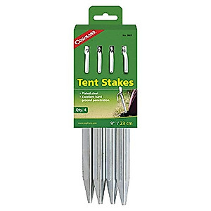 Coghlan's 9" Steel Tent Pegs, 4-Pack
