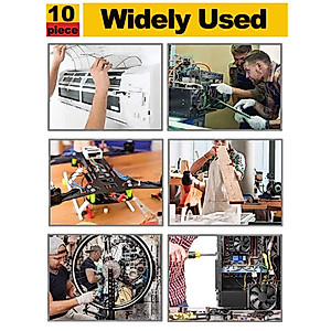 Rocaris 10 Pack Extra Long Phillips Screwdriver Bit Sets, 1/4 Inch Hex Shank Magnetic Screwdriver Bits Cross Head S2, 8 Inch