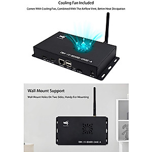 Metal Case/Box with Cooling Fan for Raspberry Pi Compute Module 4 IO Board, Mini Computer Chassis with HDMI,Ethernet,USB ,DSI Display Port, CSI Camera Port