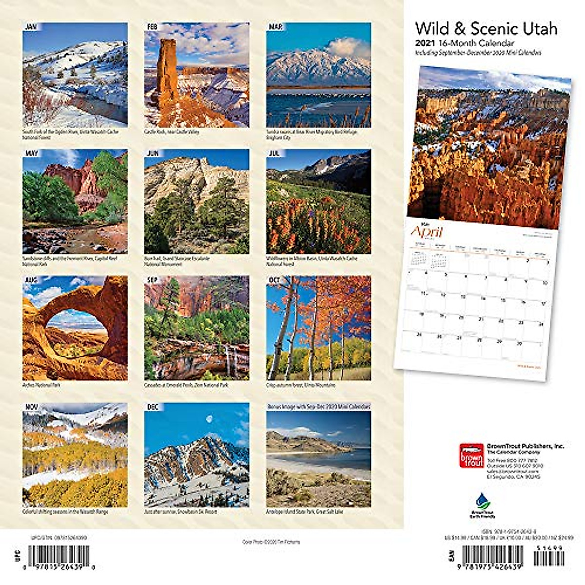 Wild & Scenic Utah 2021 Calendar
