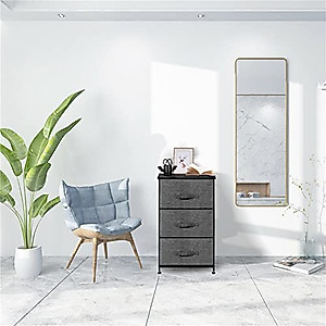 MAXCBD Nightstand Bedside Table Drawer Cabinet Fabric Storage Cabinet Unit Stand Cupboard Drawer Organiser Bedside Nightstand Drawer Storage Dresser Set Storage Tower Dresser